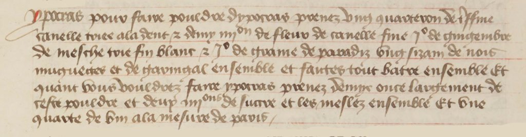 Ypocras Selon Le Ménagier De Paris (XIV°)- Recette Médiévale